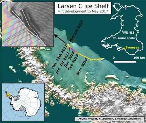 Antarctic ice rift spreads | Geology Page