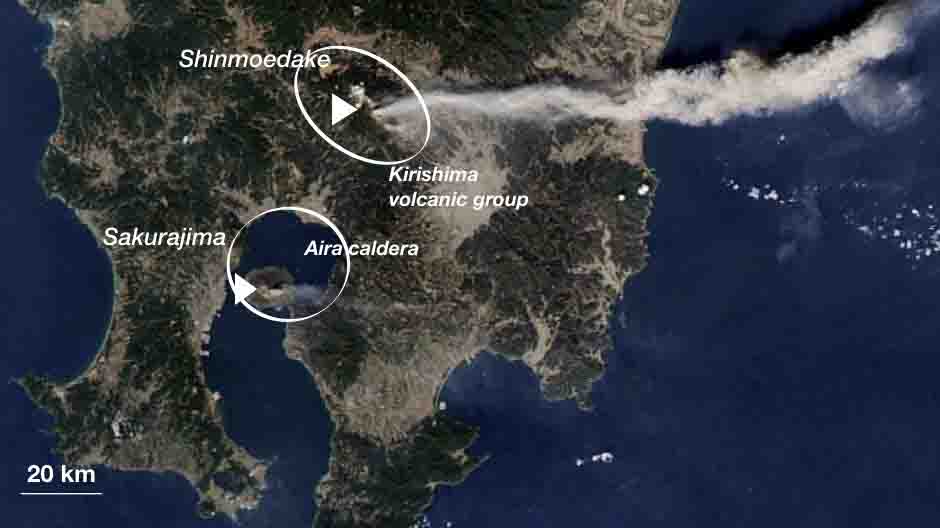 Study finds deep subterranean connection between two Japan volcanoes ...